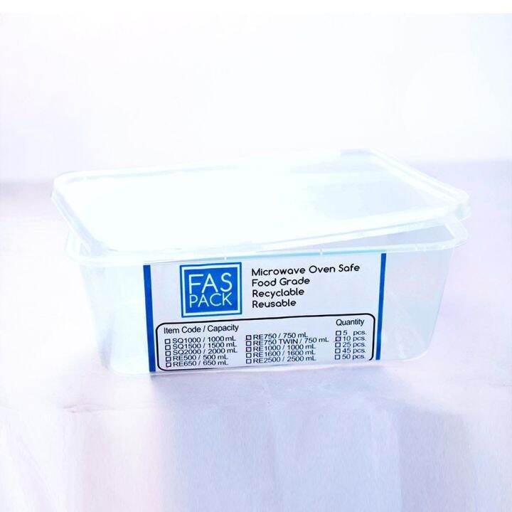 Fas Pack Microwaveable Container RE-750ML 10 pieces microwavable ...
