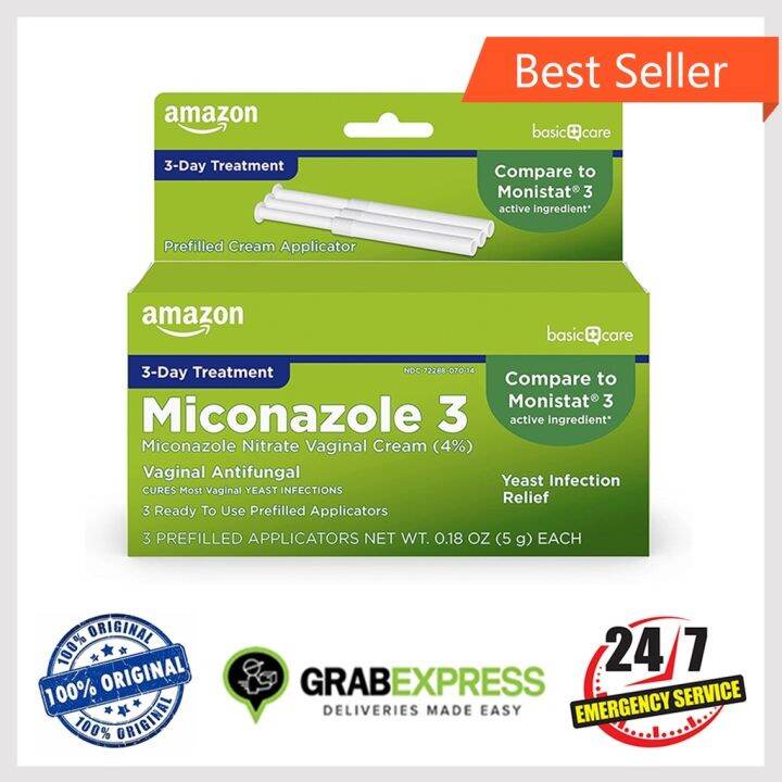 COD ON-HAND! Basic Care Miconazole 3-Day Yeast Infection Treatment 3 ...