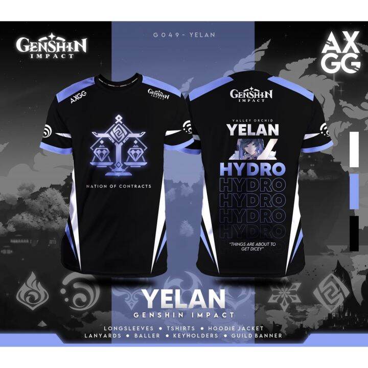 2022 AXGG "Genshin Impact - Yelan " Gaming Shirt | Lazada PH