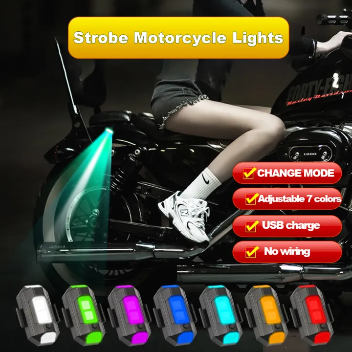 Mini LED Anti-collision Warning Light Signal Light 7 Colors Turn Signal ...