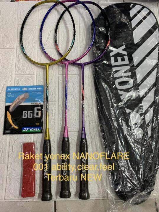RAKET YONEX (NEW COLOUR)NANOFLARE 001 CLEAR/FEEL/ABILITY GRIP 5UG5 ORI | Lazada Indonesia