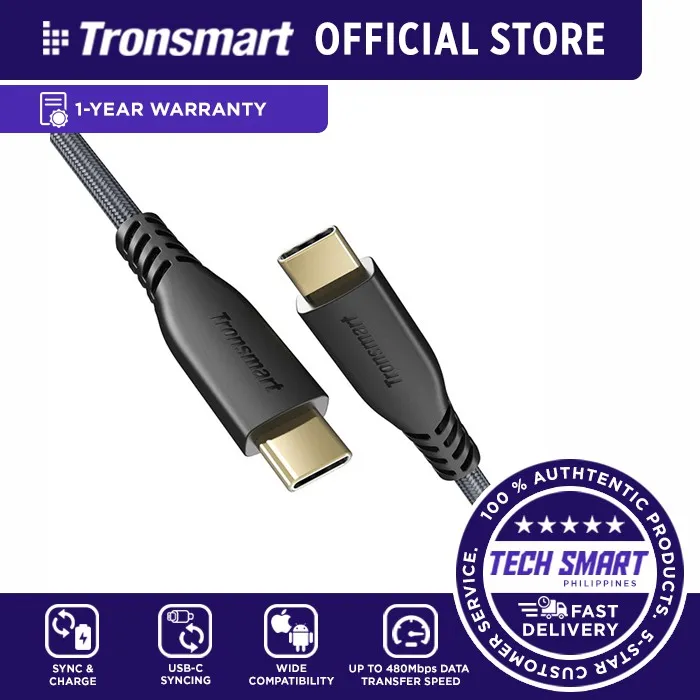 Tronsmart TCC01 USB C Cable (Type-C) Nylon Braided (4ft) | Lazada PH