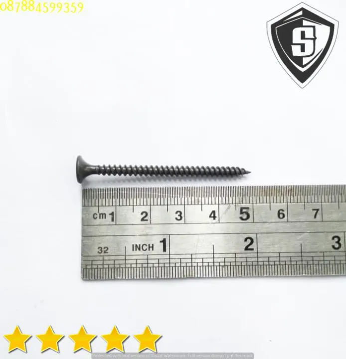 23 pcs #6x2'' Sekrup Gypsum Hitam 5cm (Drywall Screw) | Lazada Indonesia