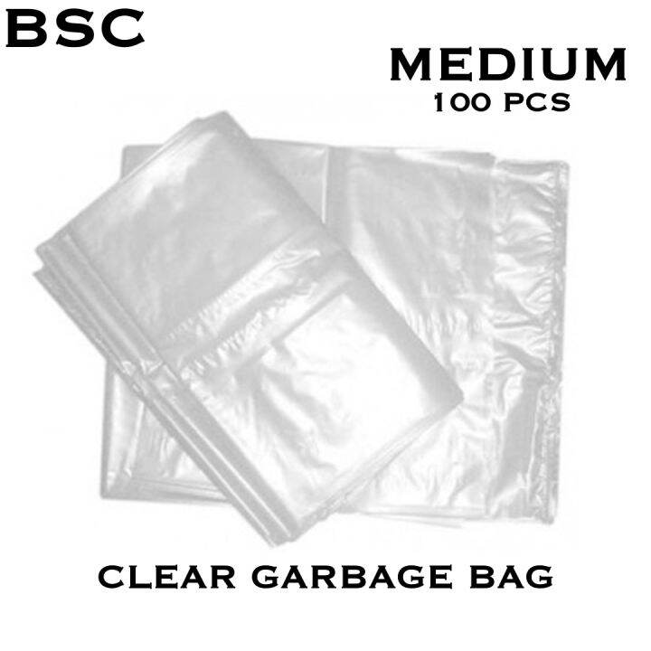 MEDIUM Transparent Garbage Bag 11x11x24 inches (100 PCS SET) | Lazada PH