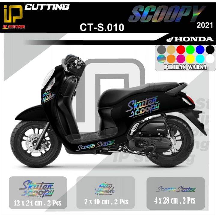 SCOOPY (SKUTER SCOOPY) sticker cutting SCOOPY(SKUTER SCOOPY) motor ...