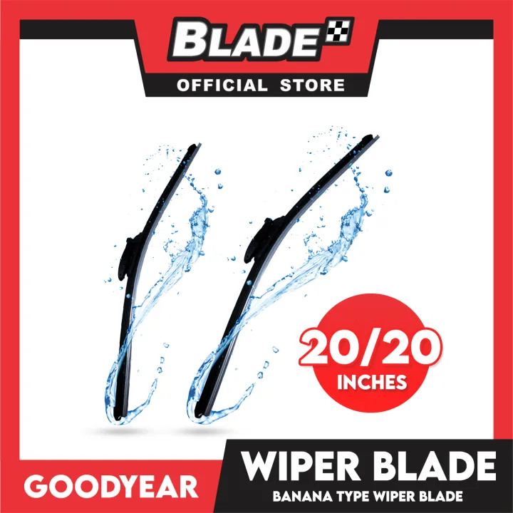Goodyear Banana Type Universal Wipe Blade 20" (Bundle of 2) Aerodynamic ...