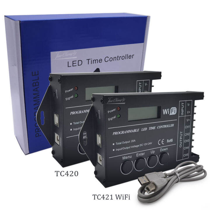 TC420 TC421 programmable 5CH RGB led strip light time WiFi controller ... TC420 TC421 programmable 5CH RGB led strip light time WiFi controller ...