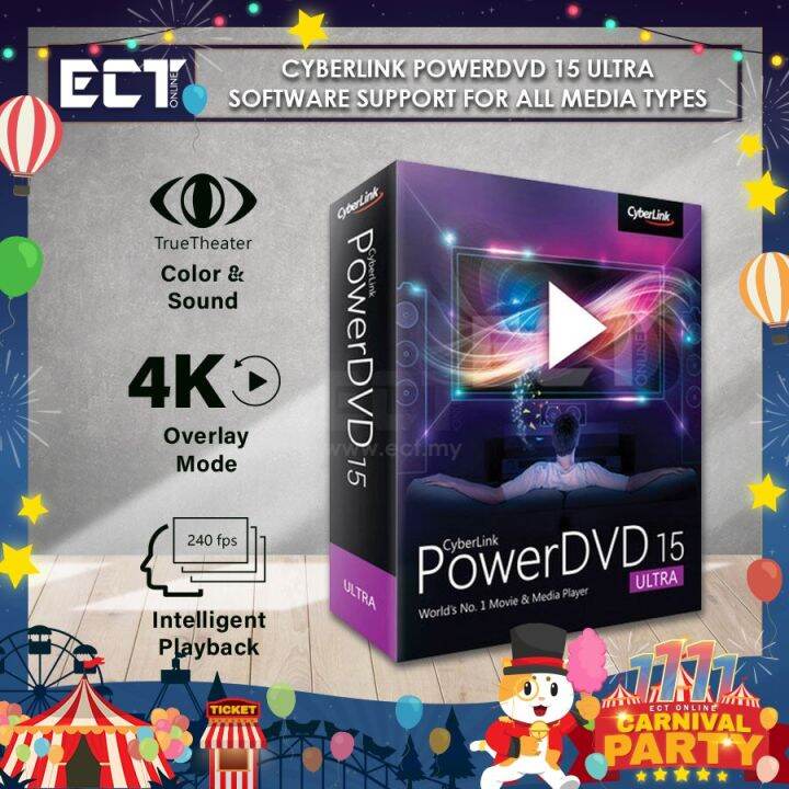 Genuine Cyberlink PowerDVD 15 Ultra Software Support for All Media Types | Lazada