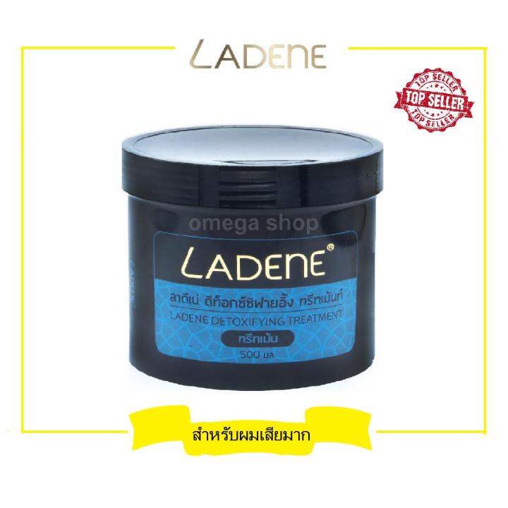 LADENE ลาดีเน่ ดีท็อกซ์ซิฟายอิ้ง(สีฟ้า)ทรีทเม้น สำหรับผมเสียมาก500 ml ...