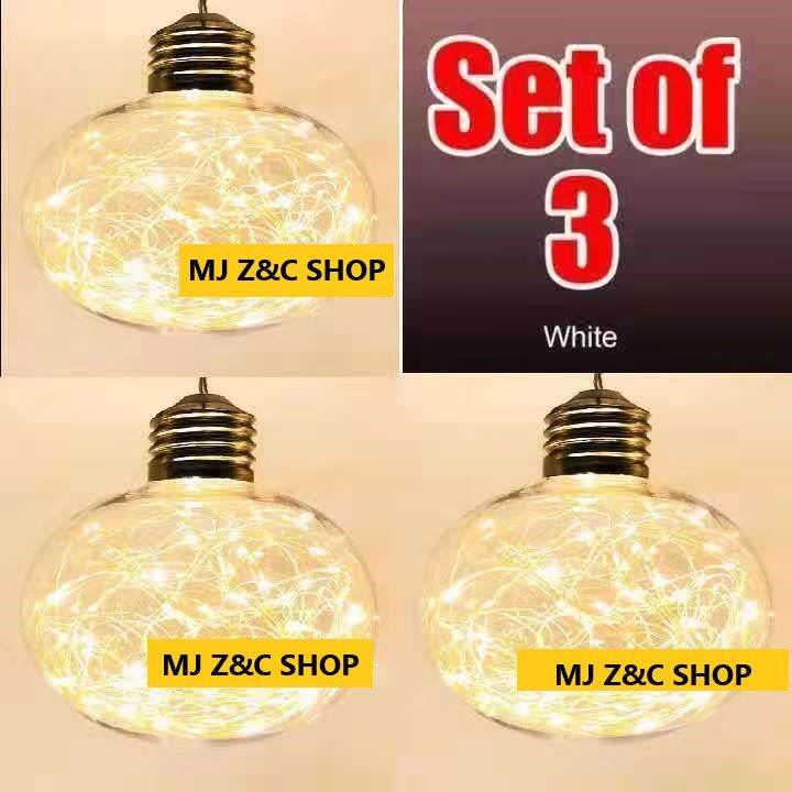 ( SET OF 3 ) Mabuhay Star Christmas LED Light Bulb 13CM Starry Fairy ...
