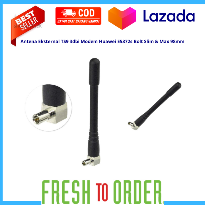 Antena Eksternal TS9 3dbi Modem Huawei E5372s Bolt Slim & Max 98mm/Antena Eksternal Murah ...