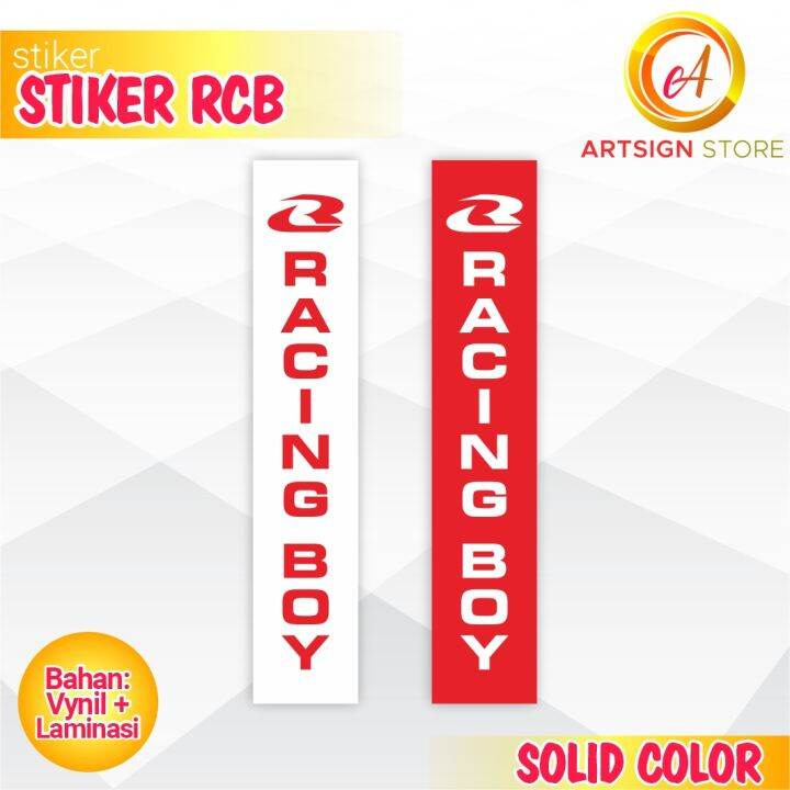 Stiker RCB Vertikal Stiker Racing Boy Mendatar Sticker RCB Stiker RCB ...