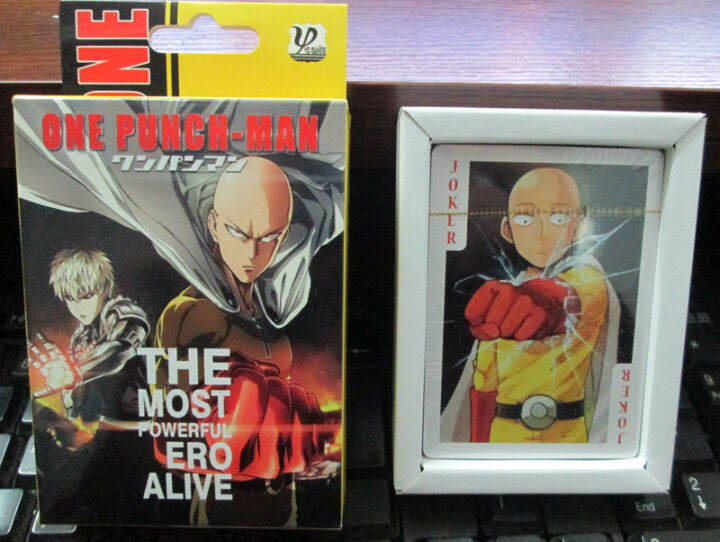 อะนิเมะ One Punch Man การ์ดของเล่นคอสเพลย์การ์ดเกมกระดานพร้อมกล่องของ ...