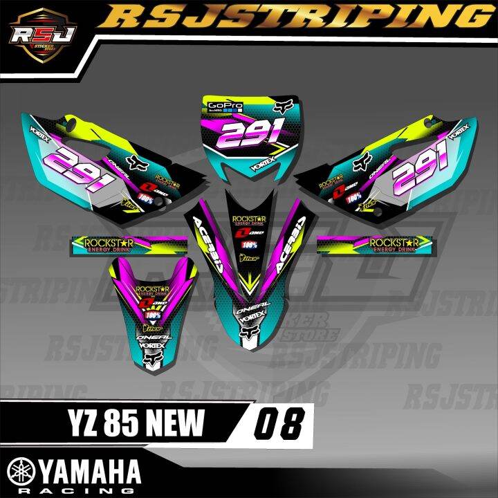 Sticker Striping Stiker Decal Variasi Stiker Dekal YZ 85 Motif race ...