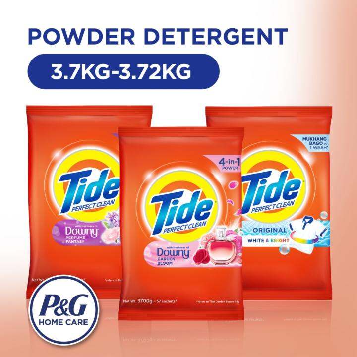 Tide Powder Detergent Perfume Fantasy Original White & Bright Garden Bloom 3.70 - 3.72KG Pouch ...