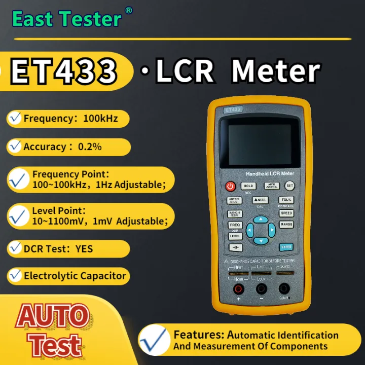 ET430 ET431 ET432 ET433 Multifunction Handheld LCR Digital Bridge Meter High Precision ...