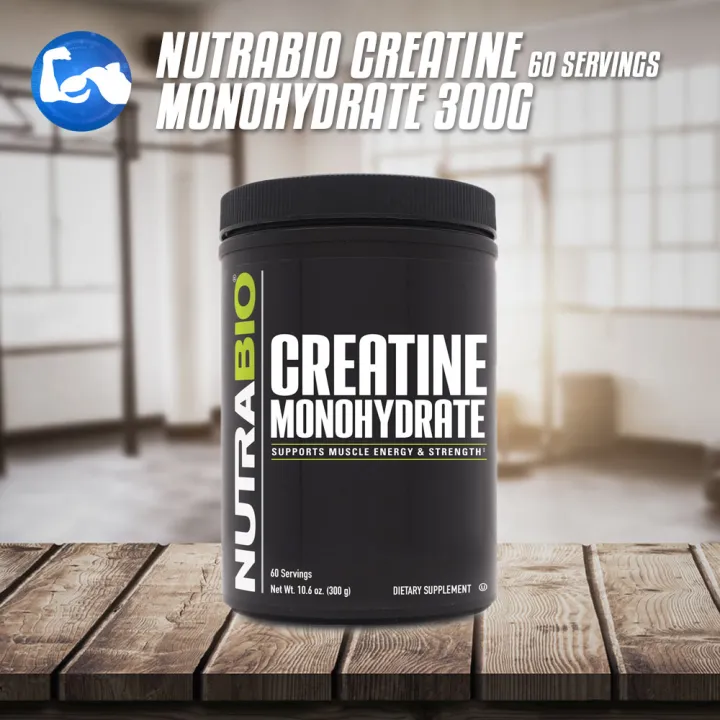 NUTRABIO Creatine Monohydrate 300g - Pure Creatine for Muscle Energy ...