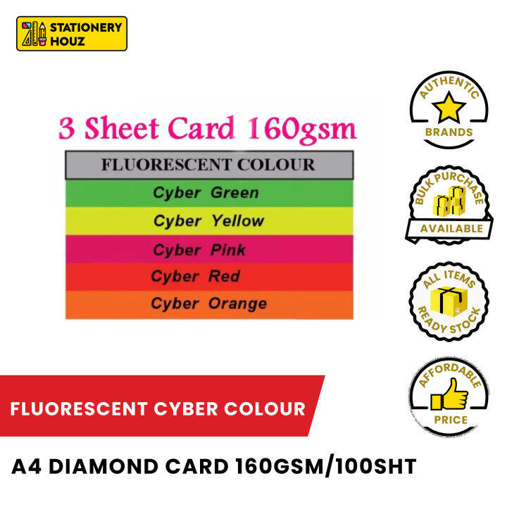 Stationery Houz A4 Diamond Card 160gsm 100sht (Flou Colour) / 160g ...
