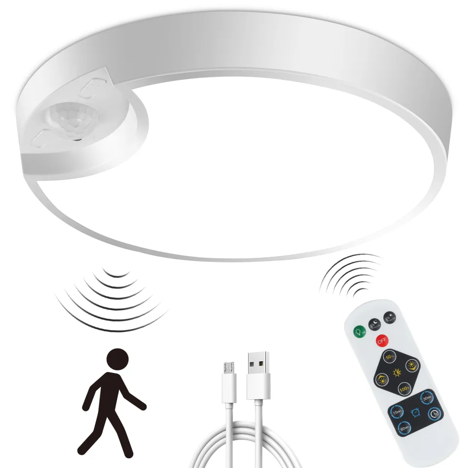 Wireless Battery Operated Led Ceiling Lights With Remote | Shelly Lighting