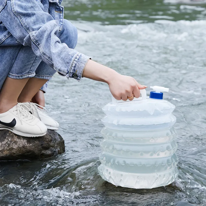 Outdoor Foldable Water Storage Bucket with Faucet | Lazada