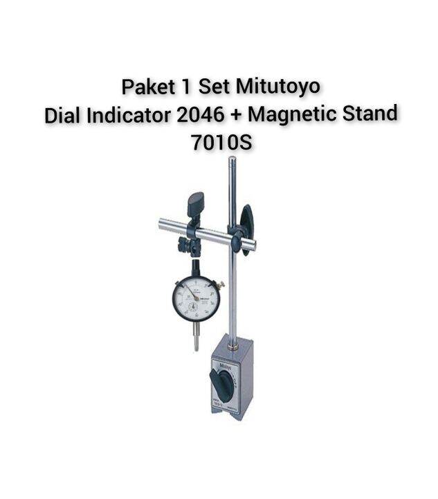 Paket Mitutoyo Dial Indicator 2046 Magnetic Stand 7010s Original