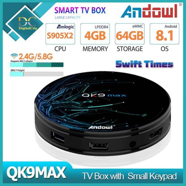 DIGITAL Andowl QK9 TV Box MAX 5G 6K Ultra HD HDMI a ndroid 10 64gb eMMC ...