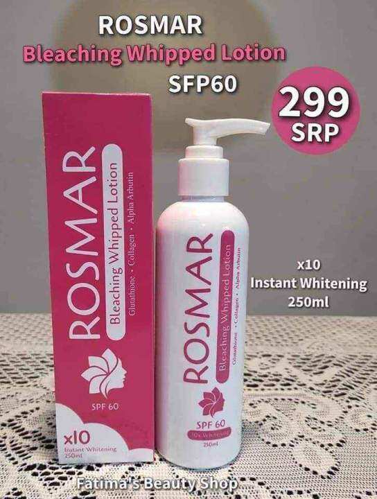 ROSMAR BLEACHING WHIPPED LOTION W/GLUTATHIONE.COLLAGEN.ALPHA ARBUTIN ...