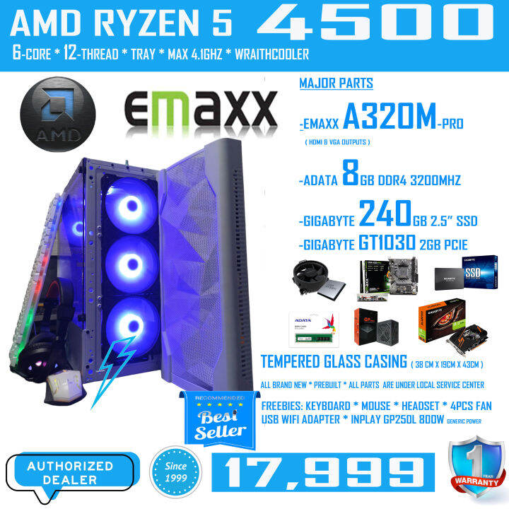 M3 GT1030 AMD Ryzen 5 4500G | Gigabyte-A520M-K | 6-Core | 12-Thread | 3.9GHz | Tray ...