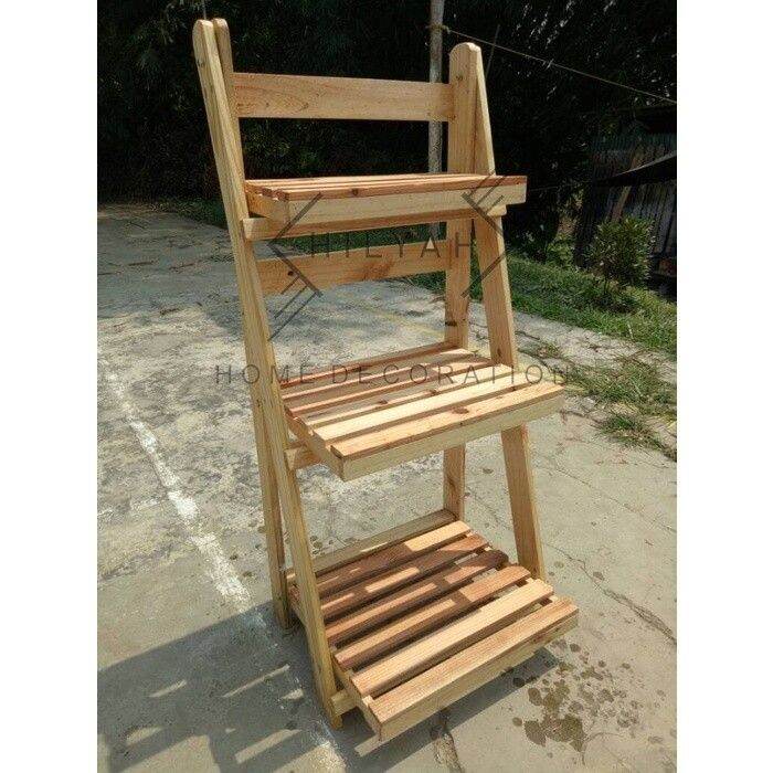 Rak Kayu Lipat Unik Jati Belanda Vintage Rak Display Kayu | Lazada ...