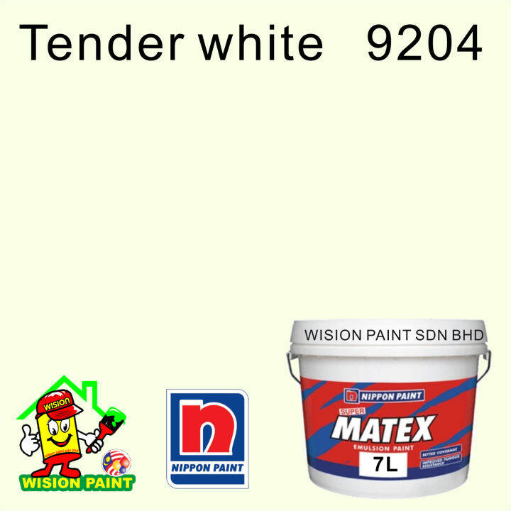 TENDER WHITE 9204 ( 7L ) NIPPON PAINT SUPER MATEX FOR WALL PAINT AND ...