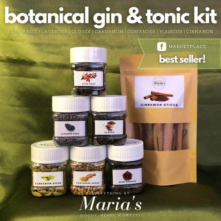 Botanical Gin and Tonic Kit - Authentic and Freshly Picked Herbs ...
