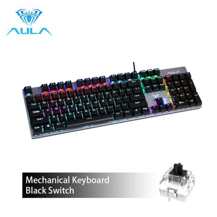 AULA F2068 Punk Edition Mechanical Gaming Keyboard 104 Keys Anti ...