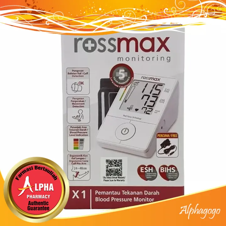 Rossmax X1 Blood Pressure Monitor Large Cuff (5 years Warranty ...