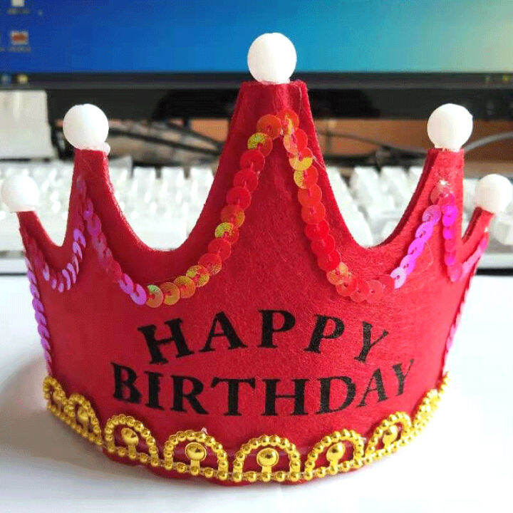 LED Birthday Crown Happy Birthday Hat LED crown headband Party Hat ...