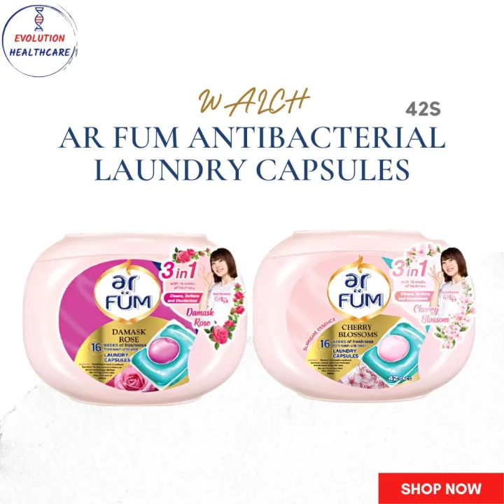WALCH AR FUM ANTIBACTERIAL LAUNDRY CAPSULES 42S - CHERRY BLOSSOM ...
