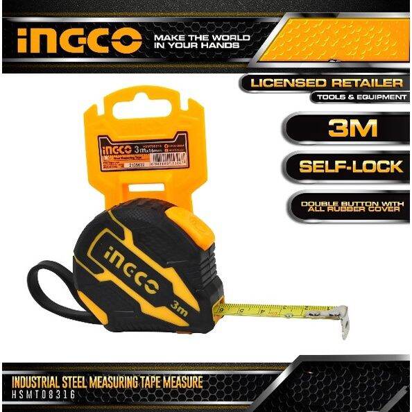 Meteran Tukang 3M INGCO HSMT08316 Meteran 3 Meter HSMT08316 INGCO ...