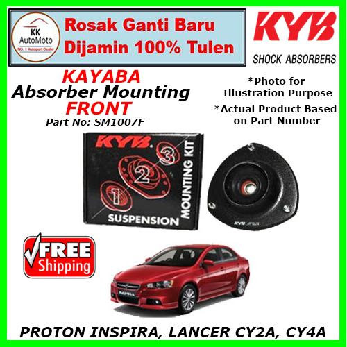 1 Pair - KAYABA / KYB Front Absorber Mounting Original - Proton Inspira, Lancer CY2A, CY4A ...