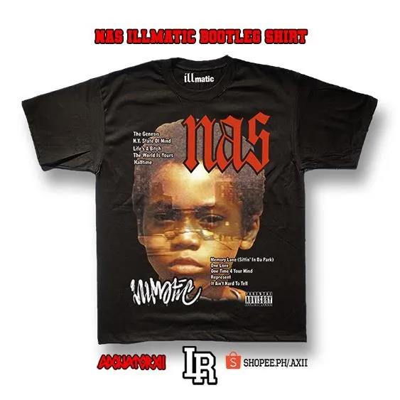 Nas Illmatic Album Cover Vintage Bootleg Shirt - AXII | Lazada PH