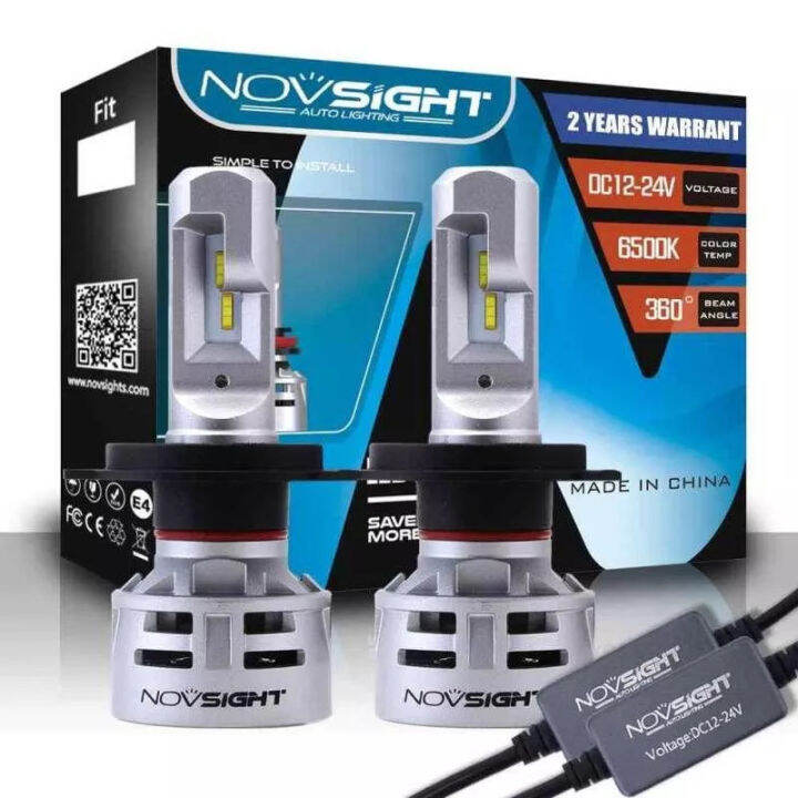 [𝐕𝐄𝐑𝐘 𝐁𝐑𝐈𝐆𝐇𝐓 𝐍𝐎𝐕𝐒𝐈𝐆𝐇𝐓] NOVSIGHT N9 H4 10,000 Lumens 60 Watts For Cars ...