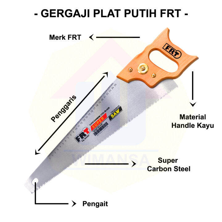 GERGAJI PLAT PUTIH FRT HANDLE KAYU - GERGAJI TANGAN | Lazada Indonesia