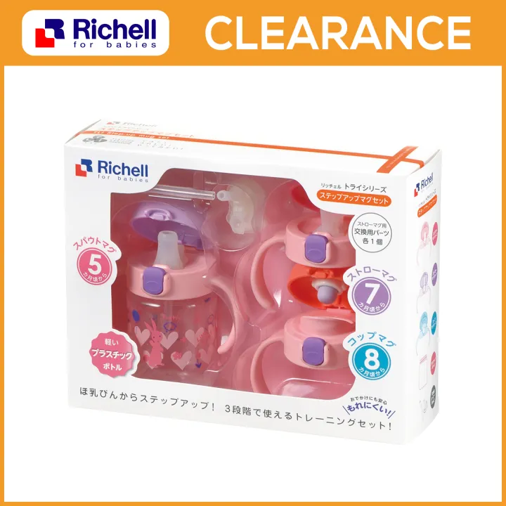 Richell for Babies TLI Step-Up Bottle Mug Set (TLI - 200ml) | Lazada PH