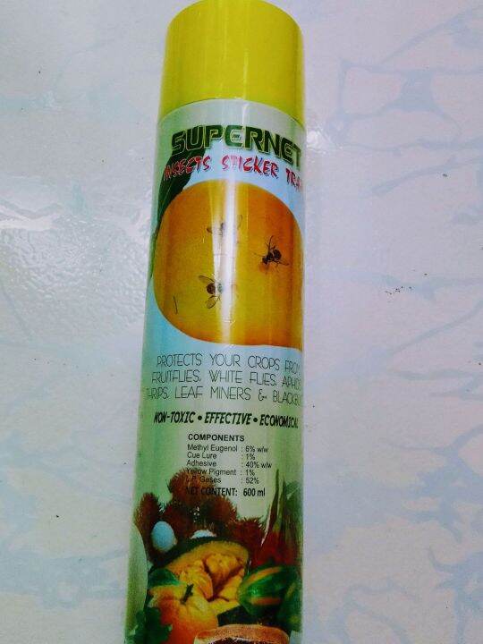 SUPER NET FRUITFLY STICKY SPRAY CAN INSECTICIDE (600 ML) BY HARVEST ...