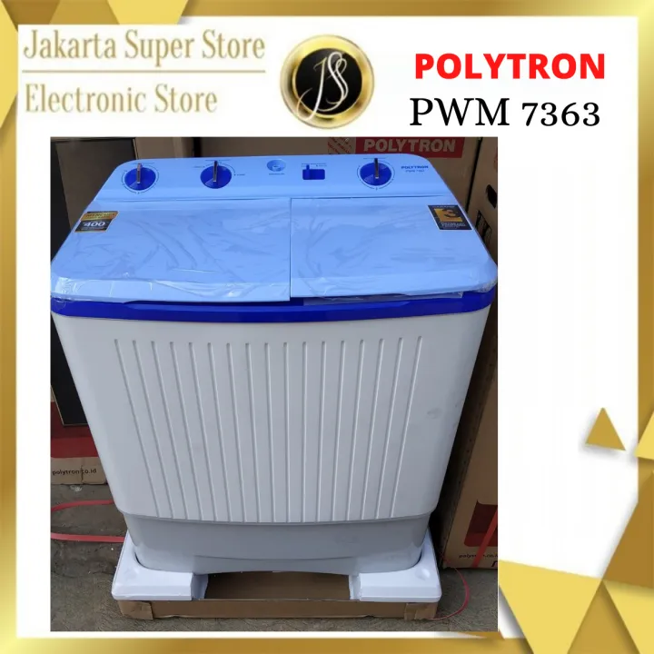 MESIN CUCI POLYTRON PWM 7363 / 2 TABUNG 7 KG | Lazada Indonesia
