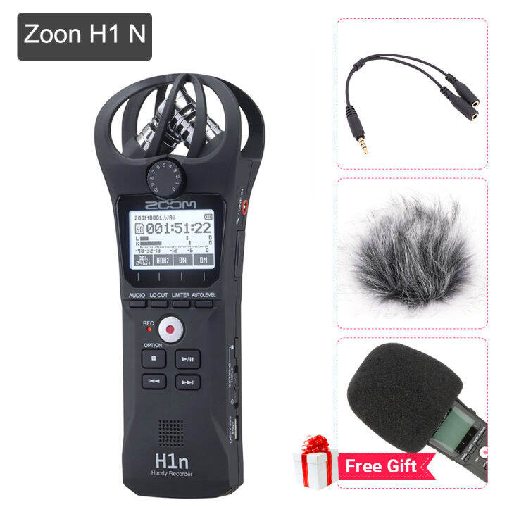 Portable Black Zoom H1N Microphone Handy Digital Recorder Stereo ...
