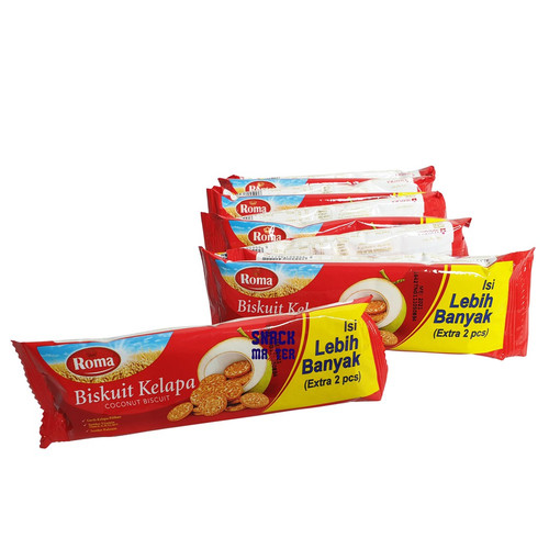 Roma Biskuit Kelapa Coconut 37G 1 Pak Isi 10 Pcs | Lazada Indonesia
