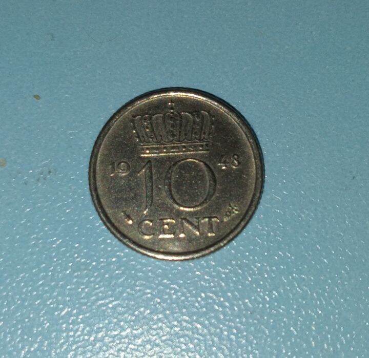 Netherlands 1948 | Wilhelmina Koningin 10 Cent Coin (Circulated) | Lazada