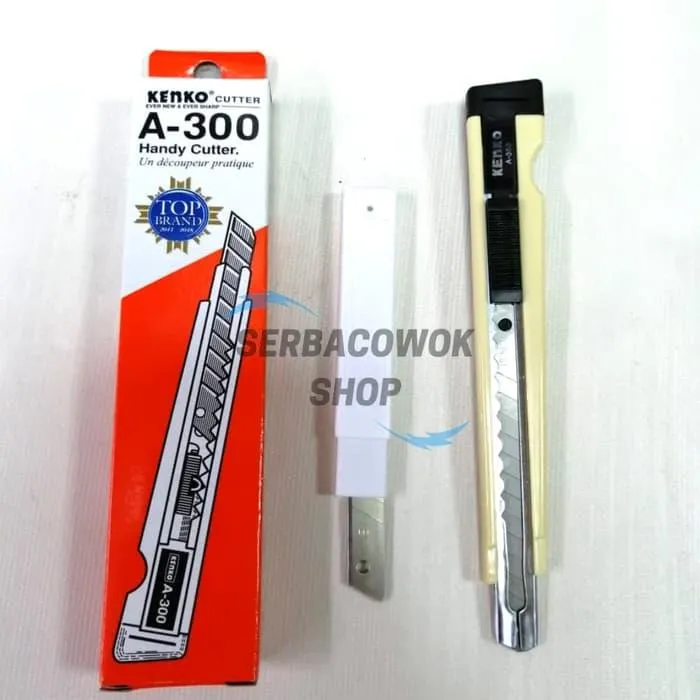 Paket Pisau Cutter KENKO A300 Kecil + Isi Cutter 1 pak Cutting Knife ...