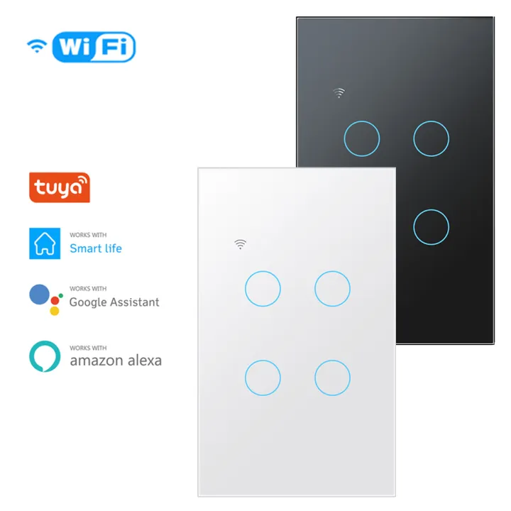 tuya Wifi Smart Light Touch Switch 100-250V Smart life/tuay APP Remote ...