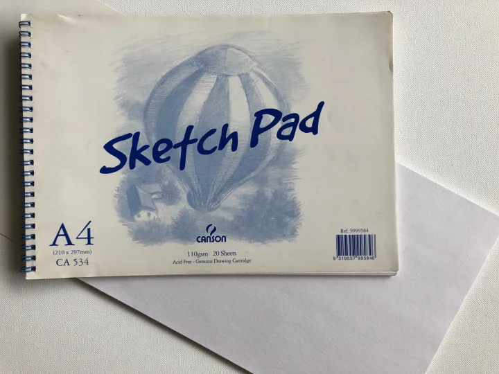 Canson 2 x A4 size Creative Sketch Journal ring bind 110gsm, 20sheets (converted in Australia ...