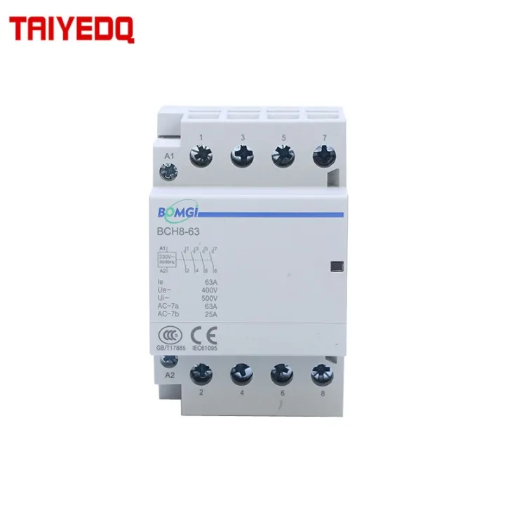 AC 220V 63A 4P modular smart home office AC contactor automatic ...